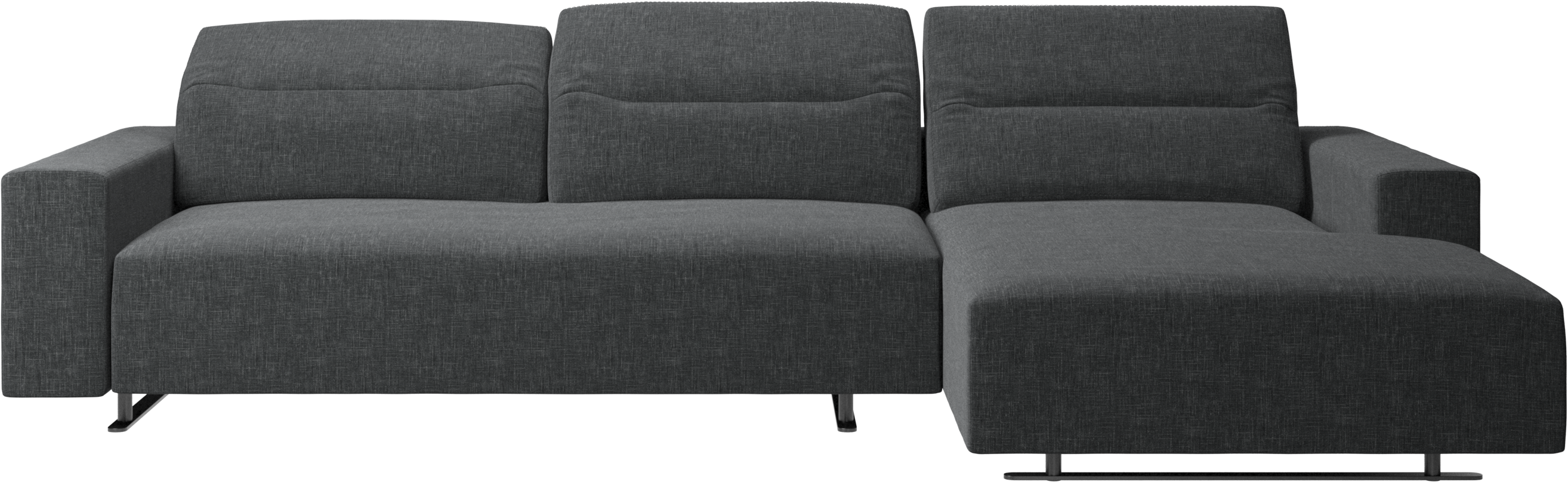 Hampton sofa with adjustable back and resting unit left side, storage right side | BoConcept